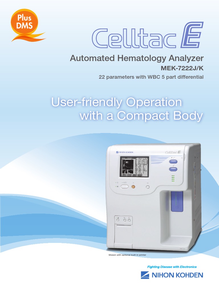 Nihon Kohden Celltac F Brochure | PDF | White Blood Cell | Medical ...