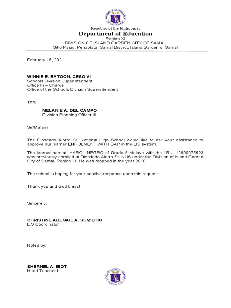 Department of Education: Winnie E. Batoon, Ceso Vi | PDF | Wellness ...