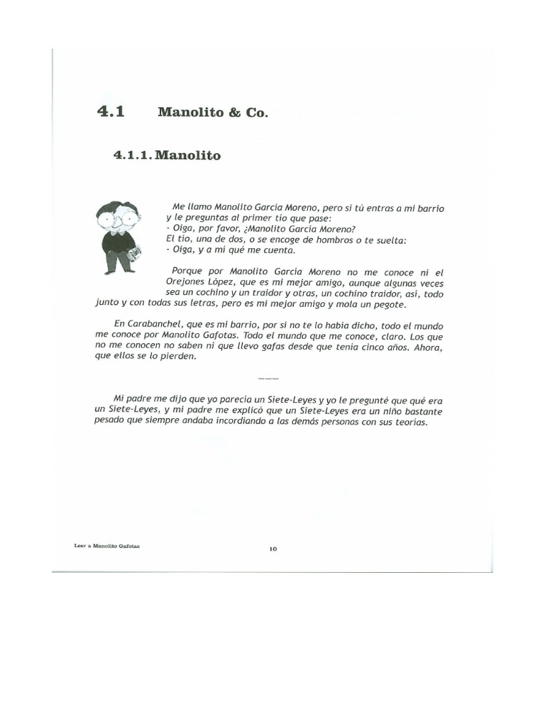 Actividades Drive Manolito Gafotas | PDF