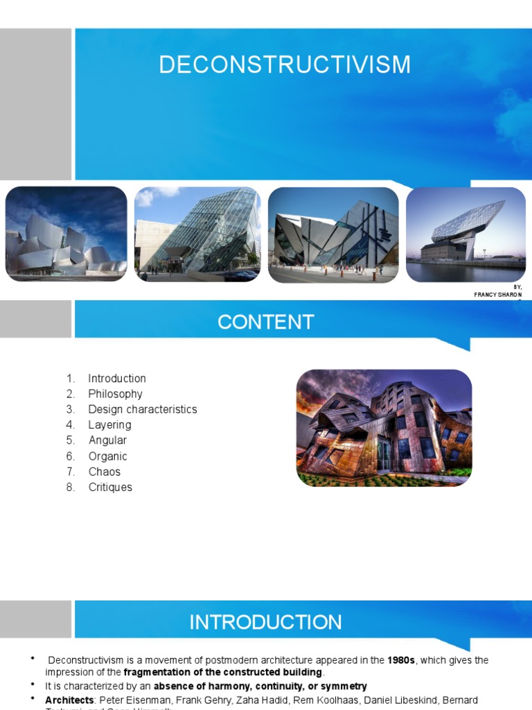 DECONSTRUCTIVISM - Hca | PDF | Aesthetics | Philosophical Movements