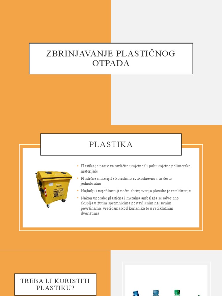 Zbrinjavanje Plastičnog Otpada | PDF