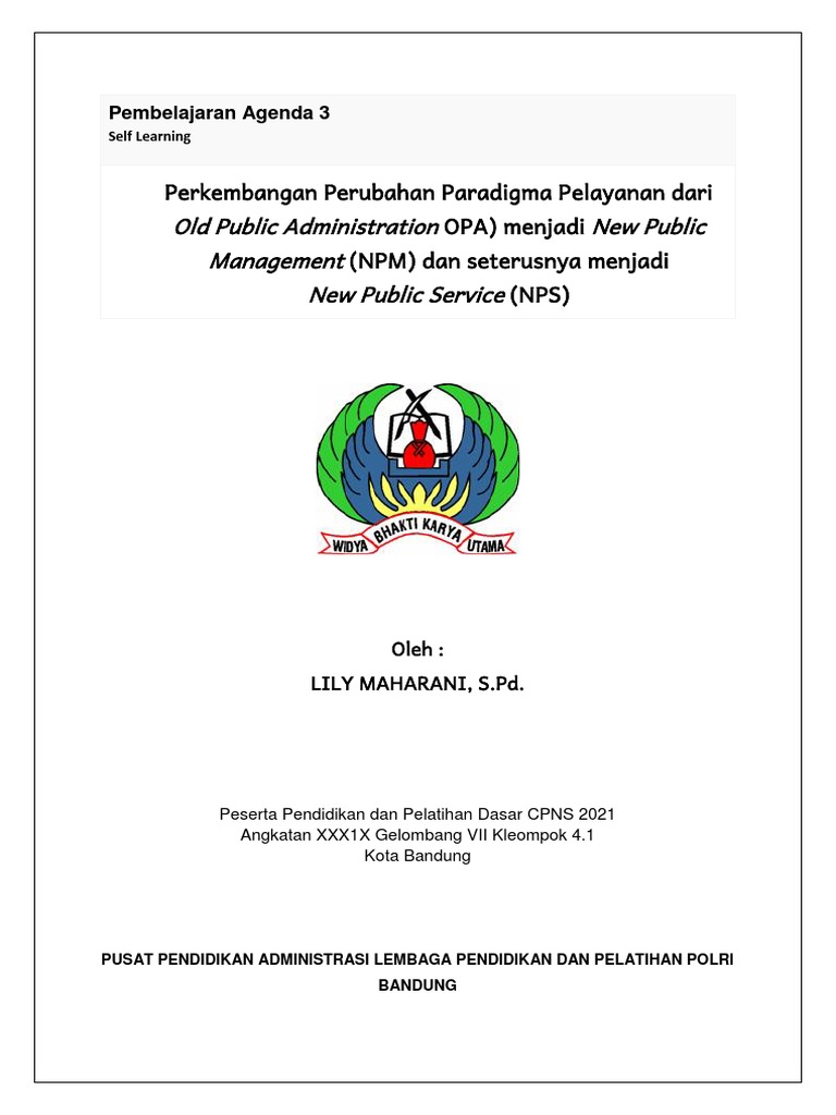 Self Learning9 - Paradigma OPA NPM NPS | PDF