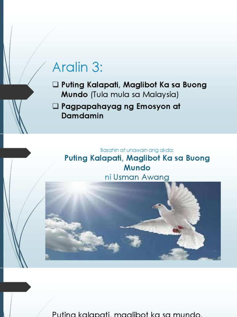 Aralin 3 Grade 9 Tulang Pandamdamin | PDF