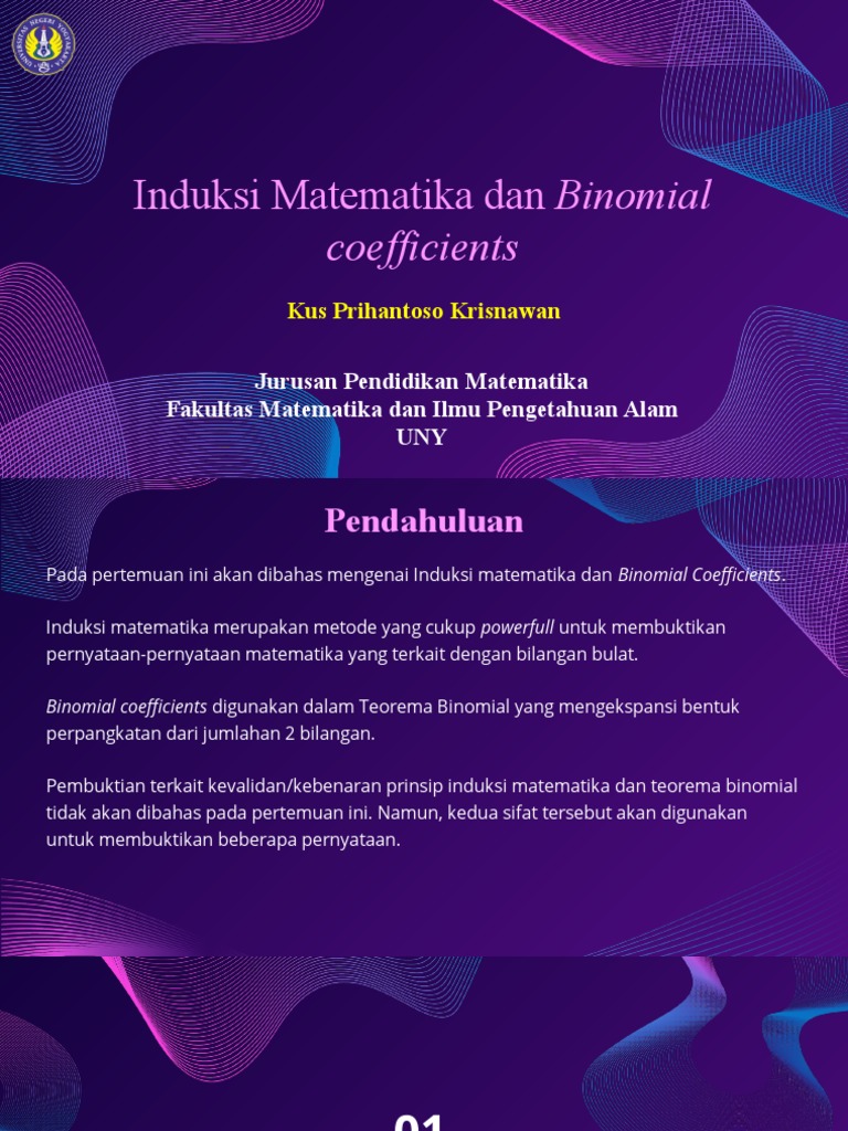 Induksi Matematika dan Koefisien Binomial | PDF