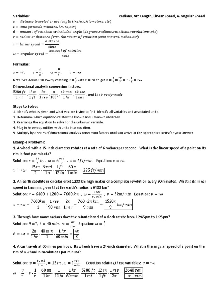 Rim in Feet Per Minute? Solution: Equation | PDF | Speed | Equations