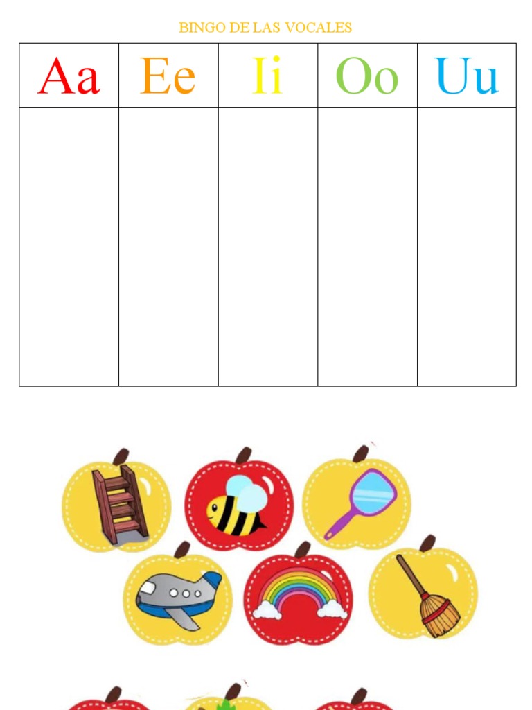 Bingo de Las Vocales | PDF