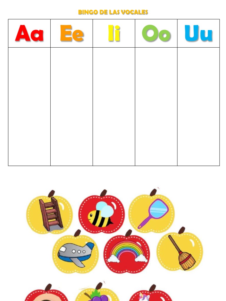 Bingo de Las Vocales | PDF
