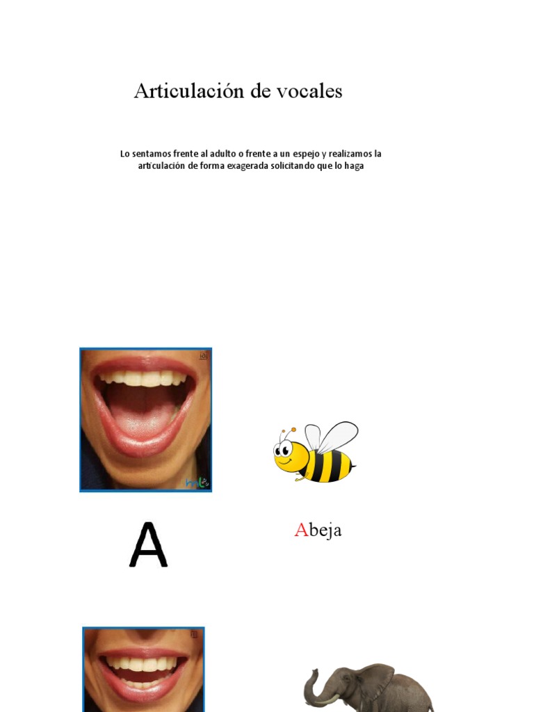 Articulacion de Vocales | PDF | Artes del Lenguaje y Comunicación