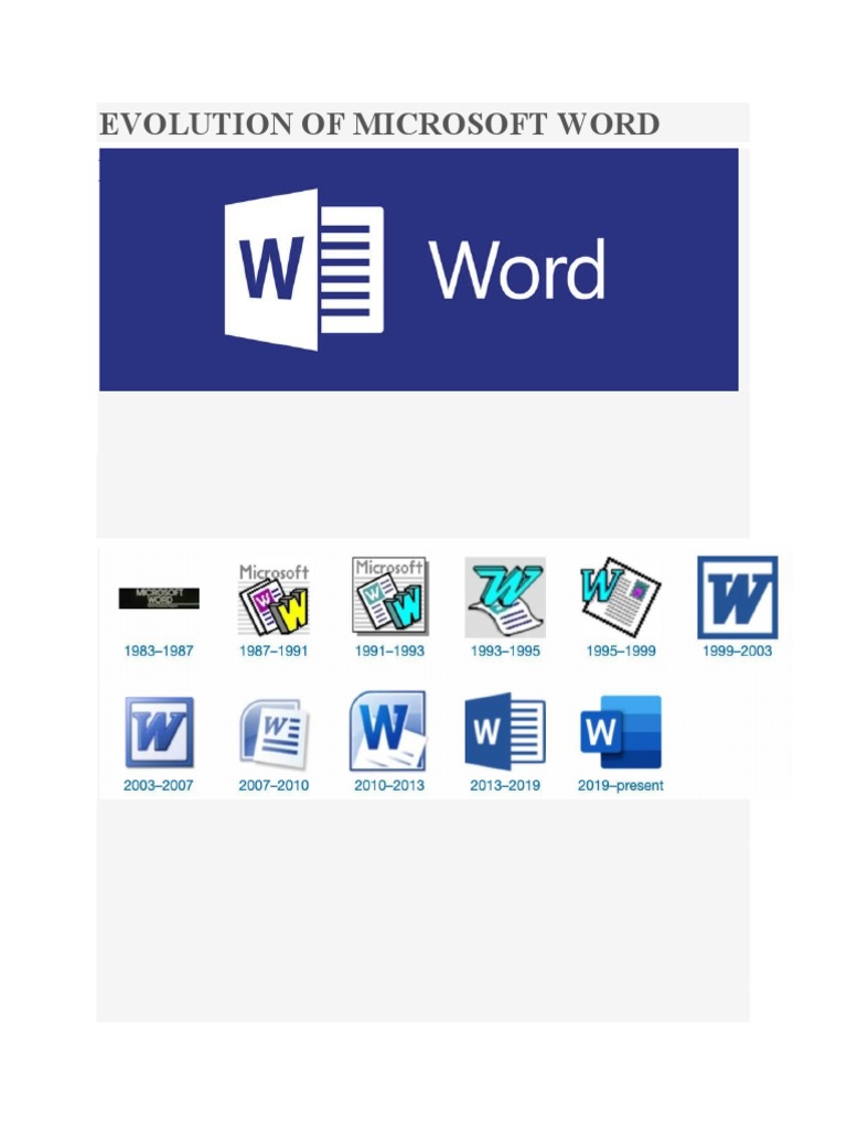 Evolution of Microsoft Word | PDF | Microsoft Word | Microsoft Office