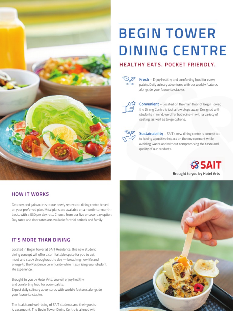 Begin Tower Dining Centre - Brochure | PDF | Foods | Restaurants