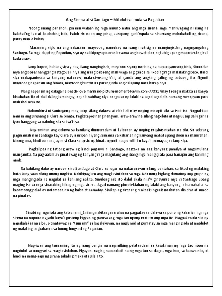 Halimbawa NG Mitolohiya | PDF