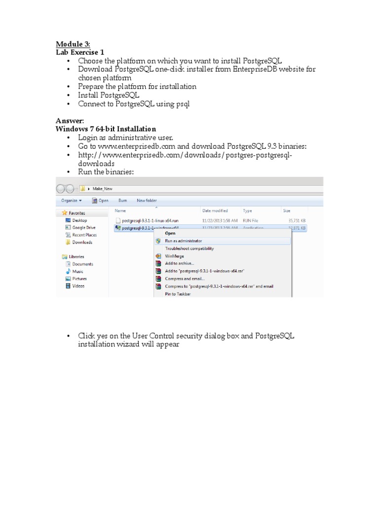 Answer Key To Lab Exercises | PDF | Postgre Sql | Databases
