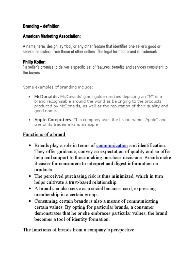 Understanding Branding Basics | PDF