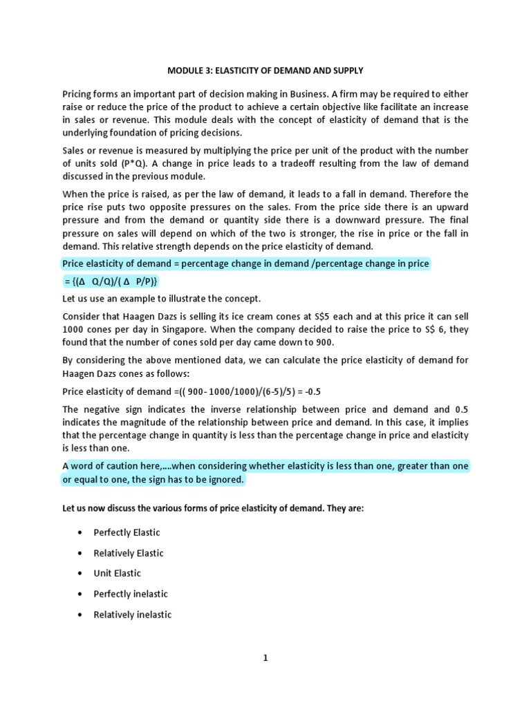 Elasticity of Demand and Supply | PDF | Supply (Economics) | Demand