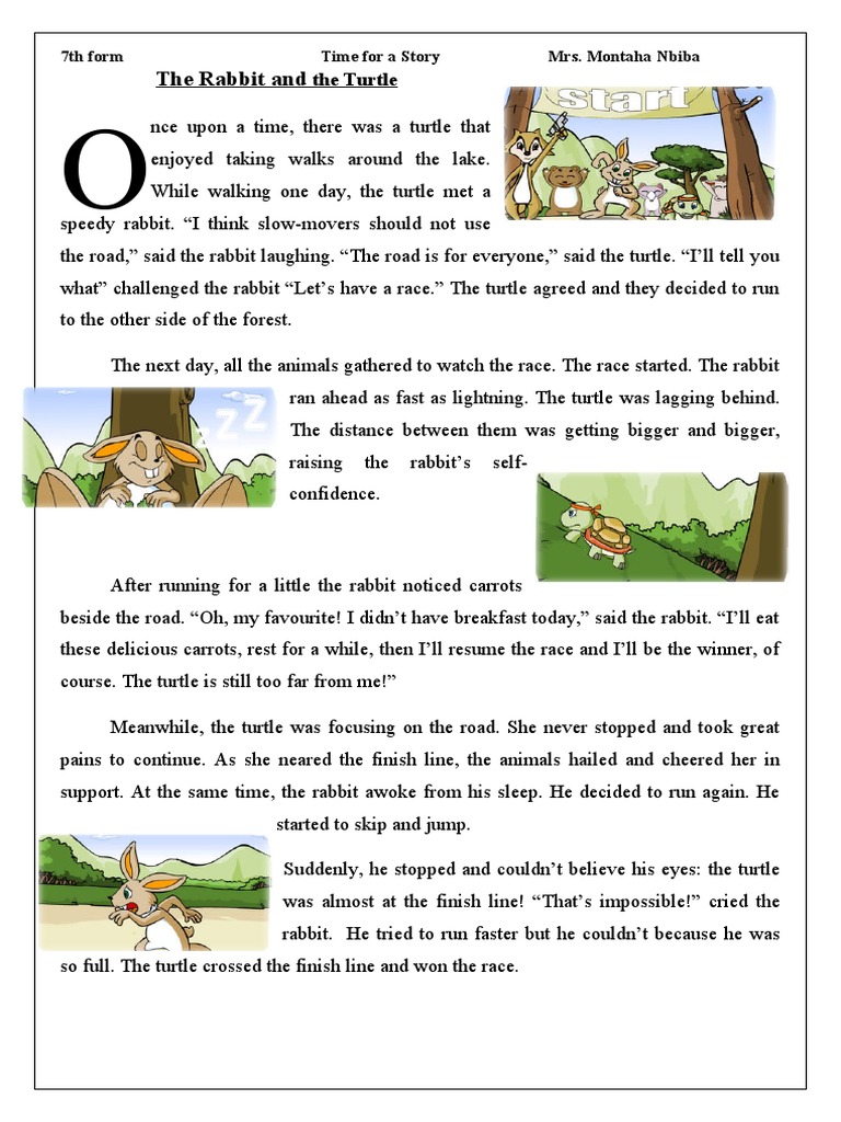 Time For A Story The Rabbit and The Turtle Information Gap Activities ...