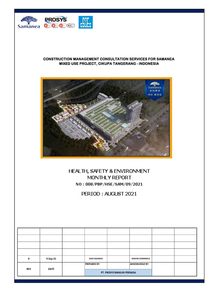 08 HSE Monthly Report | PDF | Working Time | Traffic Collision