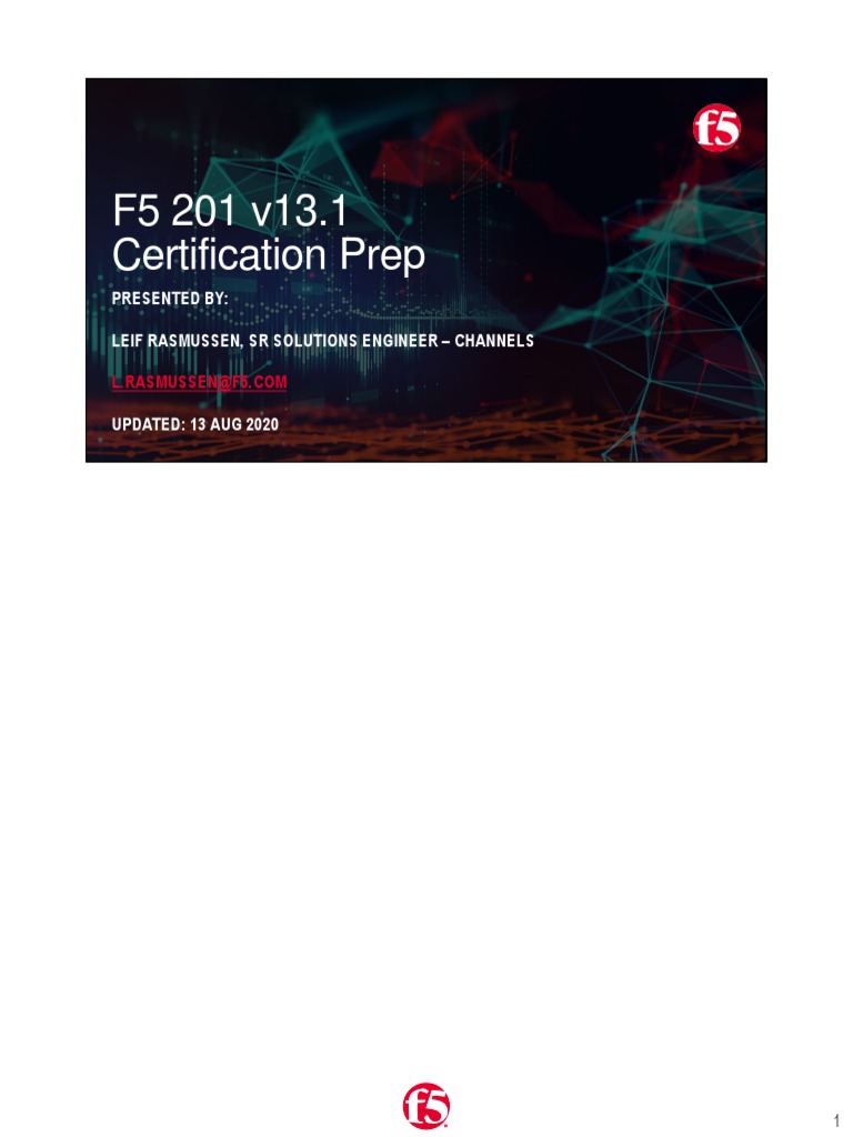 F5 201 v13.1 Certification Prep V3a - With Slide Notes | PDF ...