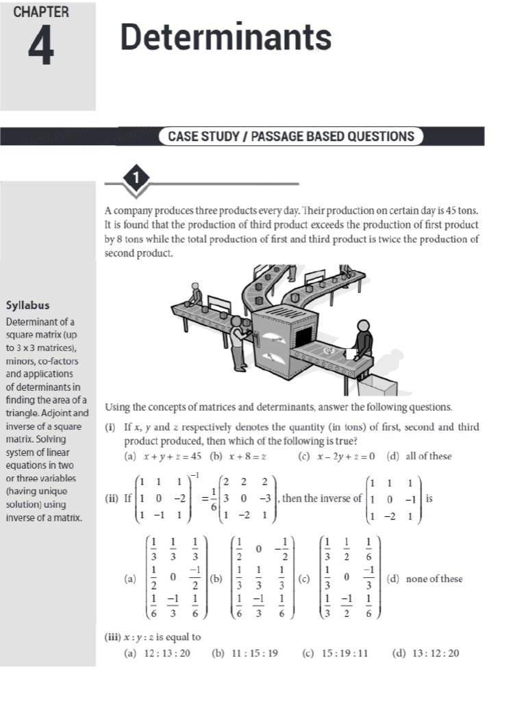 XII Determinant Case Study | PDF