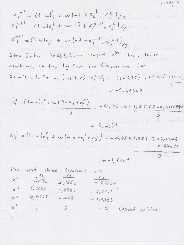 Numerik Analiz Ders Notlari Aslan Inan Hafta 6 | PDF