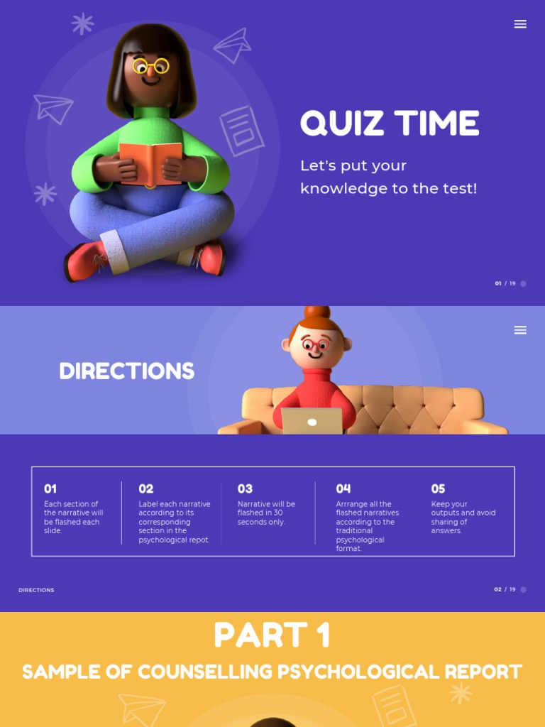 Quiz Time: Let's Put Your Knowledge To The Test! | PDF | Psychology ...