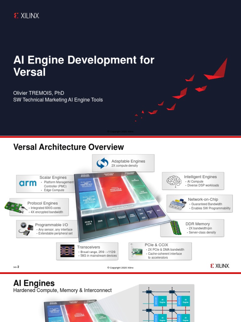 Ai Engine Development For Versal: Olivier Tremois, PHD SW Technical Marketing Ai Engine Tools ...