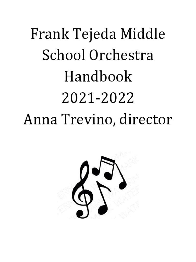 Frank Tejeda Middle School Orchestra Handbook | PDF | Cello | Orchestras