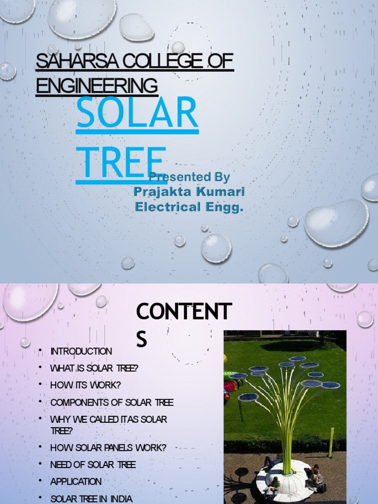 Solar Tree: Innovative Energy Solution | PDF | Solar Energy | Solar Power
