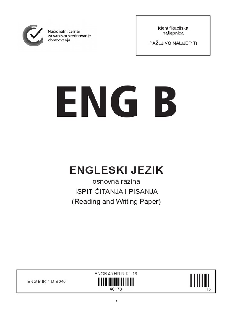 Eng B: Engleski Jezik | PDF