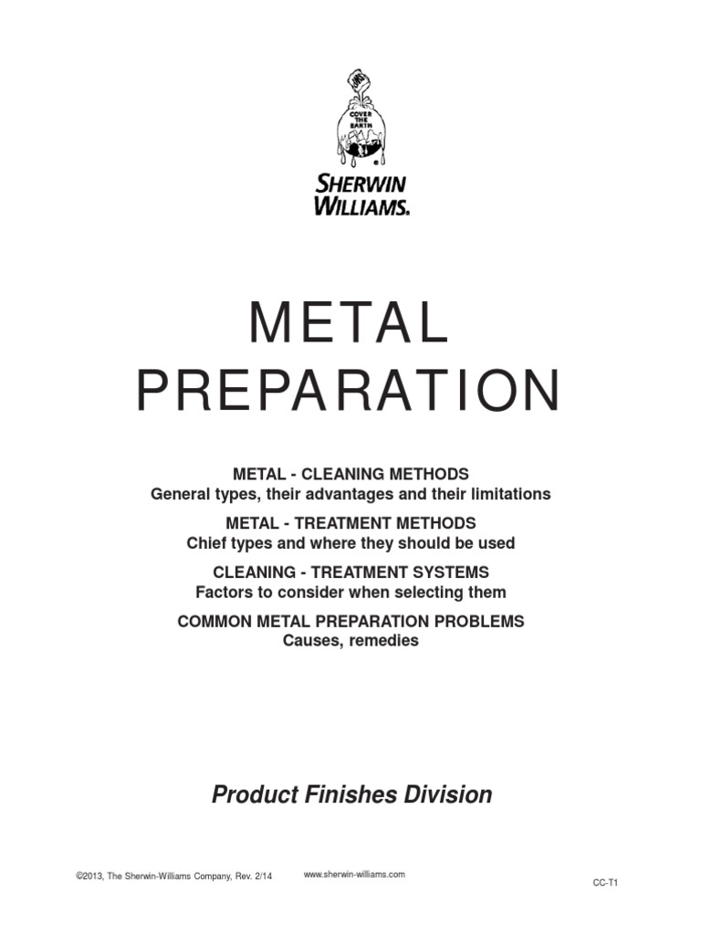 Metal Prep Brochure CC-T1 - FINAL 02-14 | PDF | Corrosion | Paint