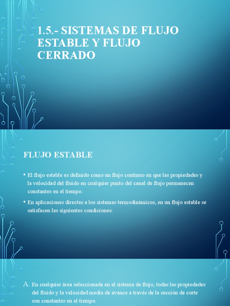 1.5. - Sistemas de Flujo Estable y Flujo Cerrado (Copia) | PDF | Calor ...