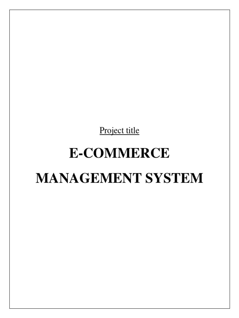E-commerce System for Admins | PDF | Databases | E Commerce