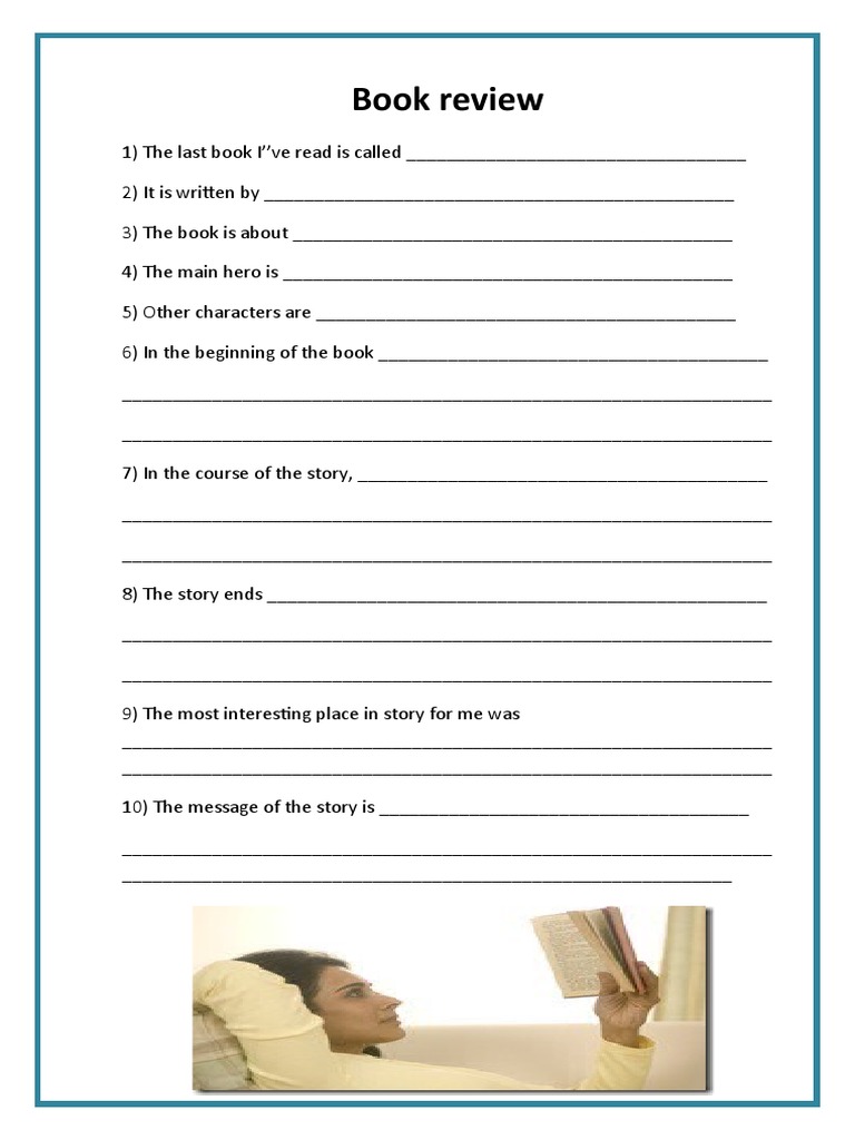 Book Review Writing Template | PDF | Language Arts & Discipline ...