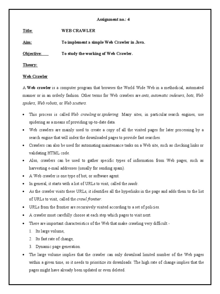 5.web Crawler Writeup | PDF | Internet & Web | World Wide Web