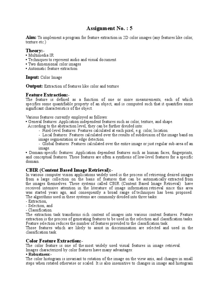 Assignment No.: 5: Aim: Theory | PDF | Image Segmentation | Computing
