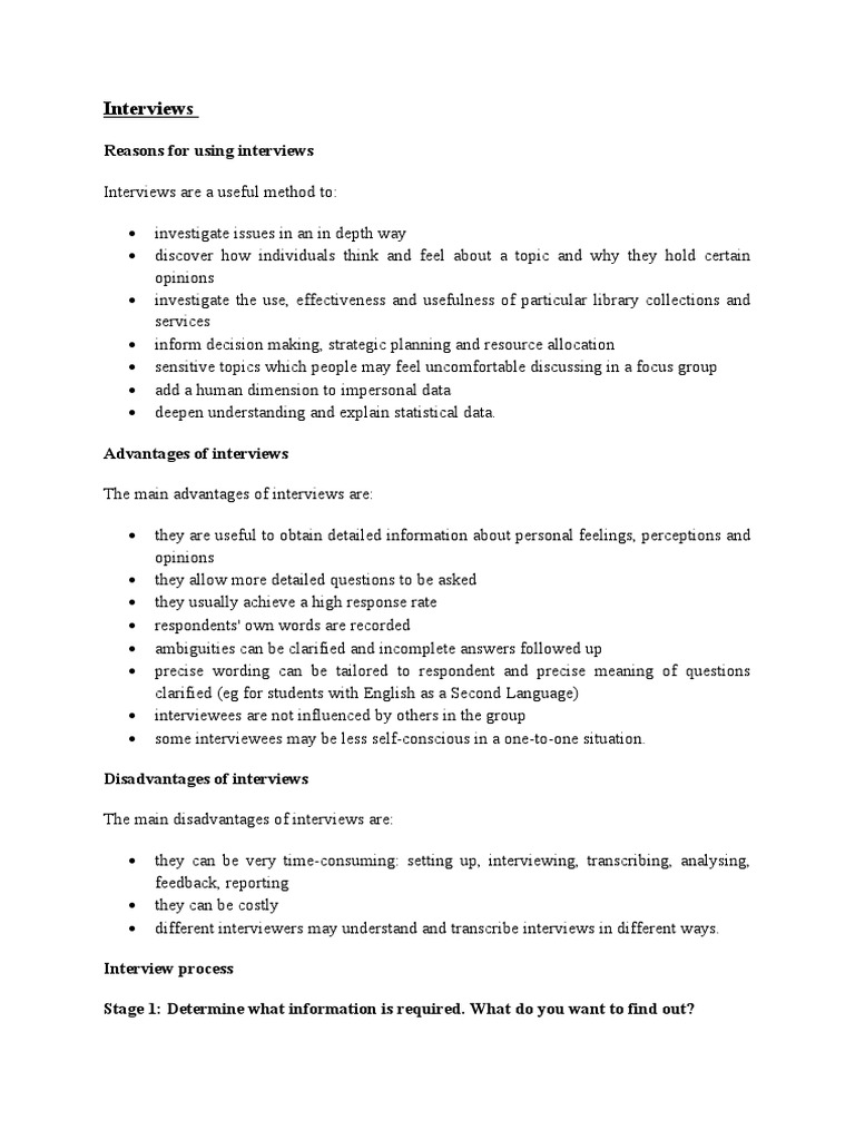 Interviews, Observation, Questionnaire | PDF | Interview | Questionnaire