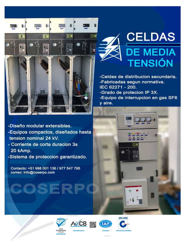 Celdas de Media Tension - Coserpo | PDF
