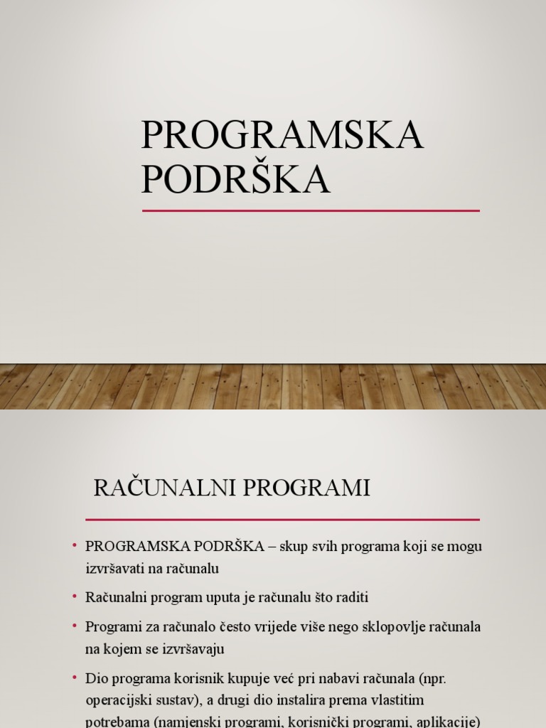 Programska Podrska - ZgBNIr0 | PDF