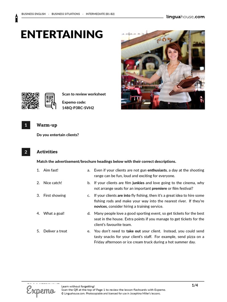 Entertaining British English Student Ver2 BW | PDF
