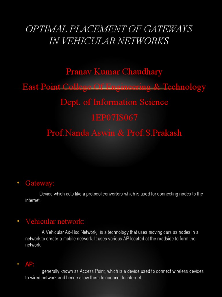 Optimal Placement of Gateways | PDF | Computer Network | Wireless Access Point