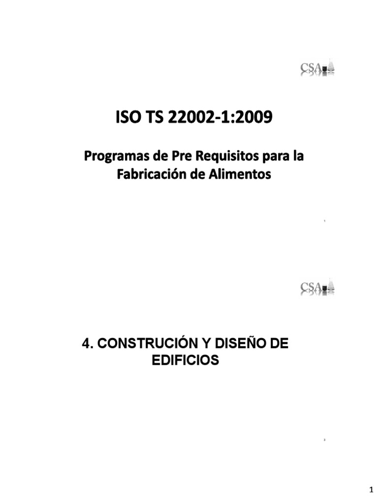 Iso TS 22002-1 Imprimir BW | PDF | Agua | Contaminación