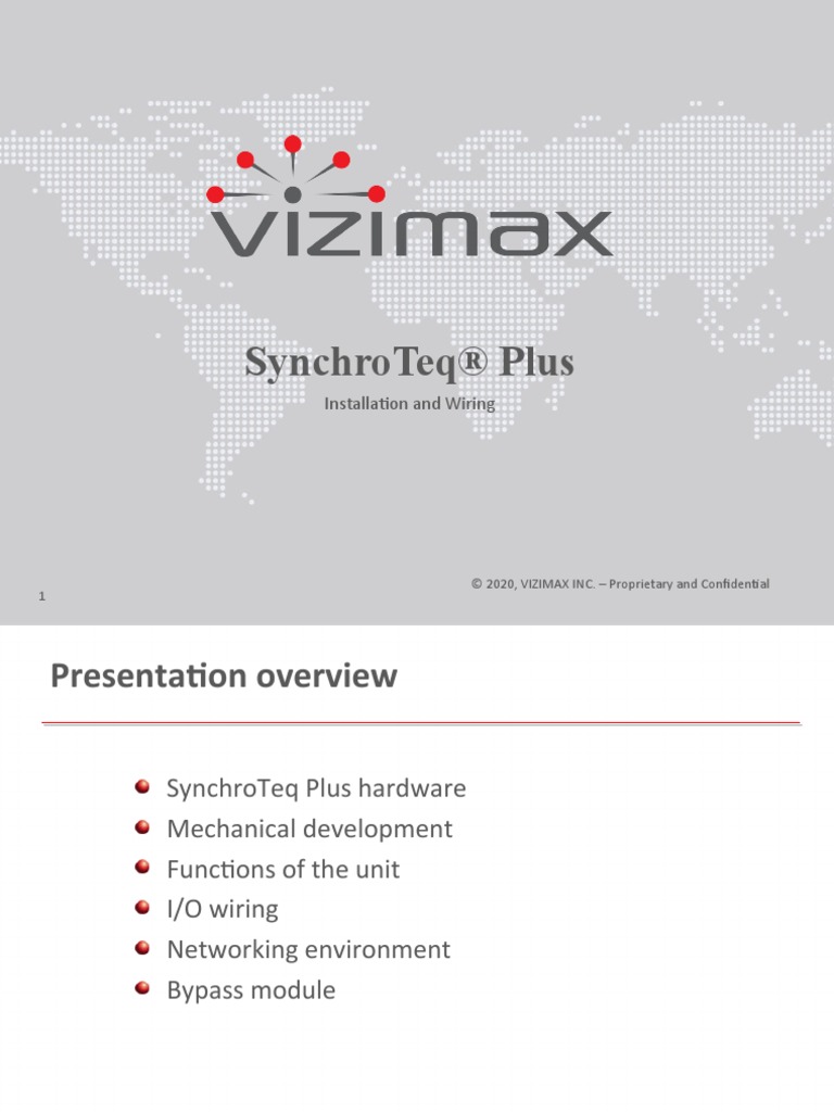 Synchroteq® Plus: Installation and Wiring | PDF | Power Supply ...