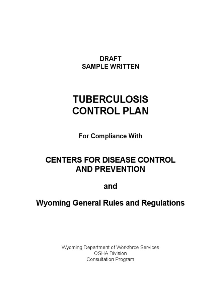 Tuberculosis Control Plan | PDF | Personal Protective Equipment ...