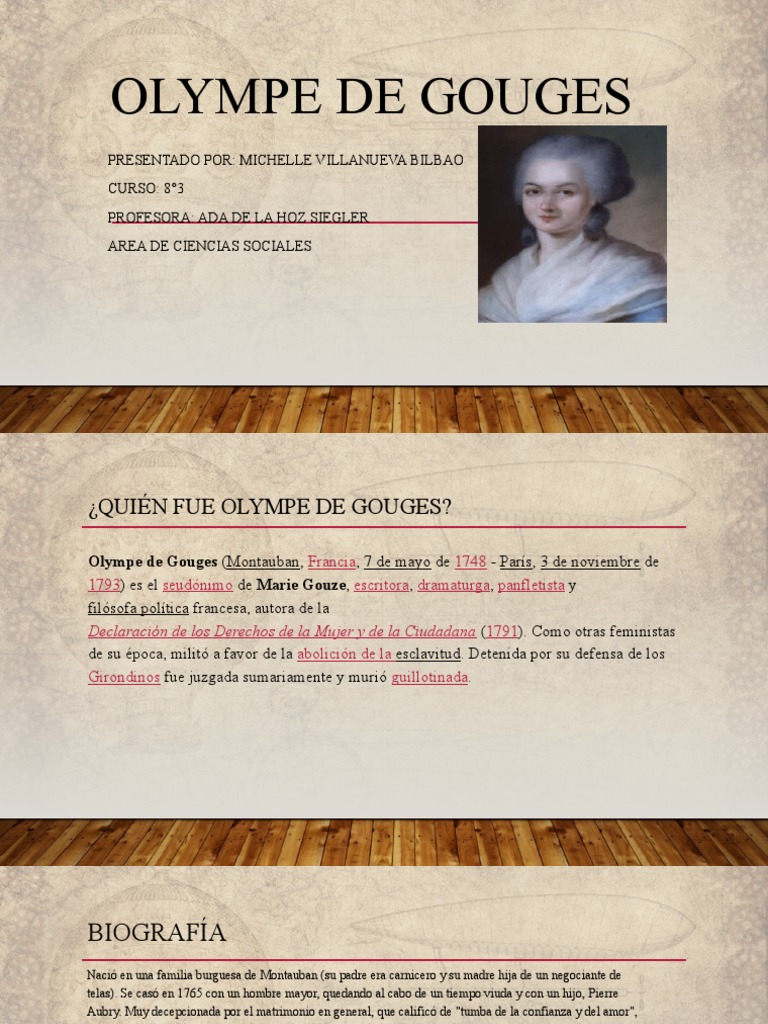 Olympe de Gouges | PDF | Ilustración francesa | Francia