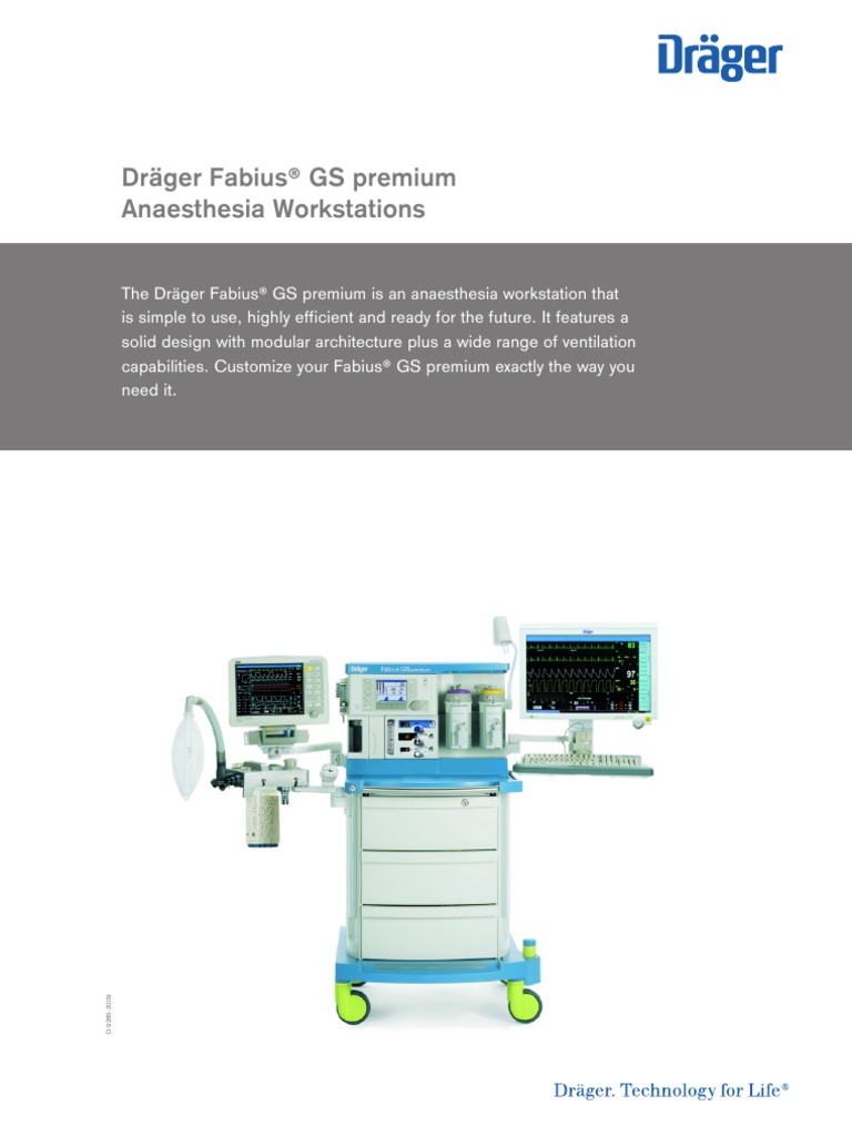 Dräger Fabius® GS Premium Anaesthesia Workstations | PDF | Breathing