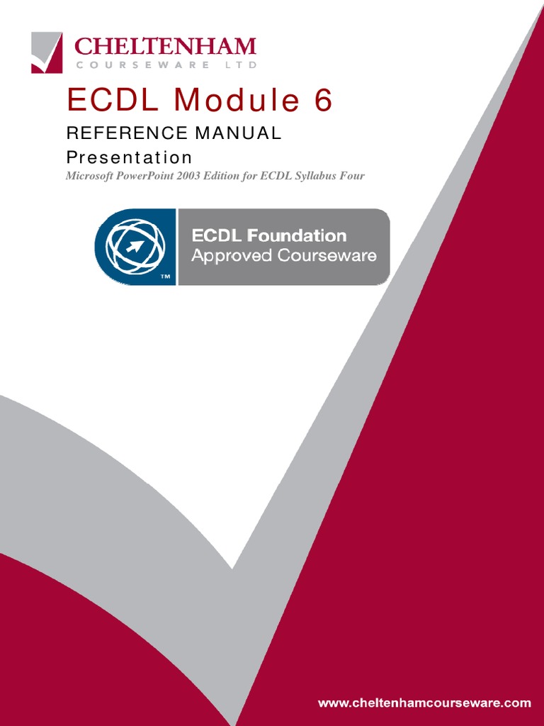 Sample Ecdl v4 Mod6 Office 2003 Manual | PDF | Computer File | Icon (Computing)