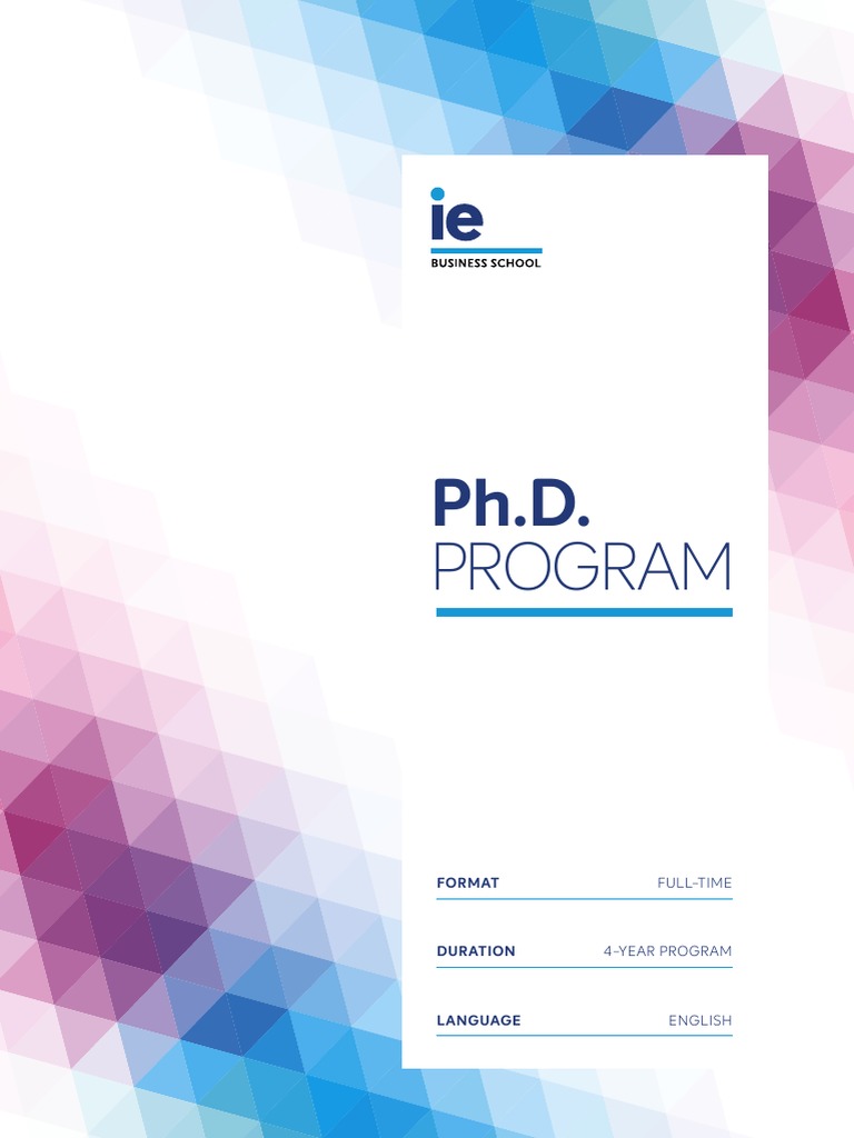 PhD-Program IE Business School | PDF | Doctor Of Philosophy ...