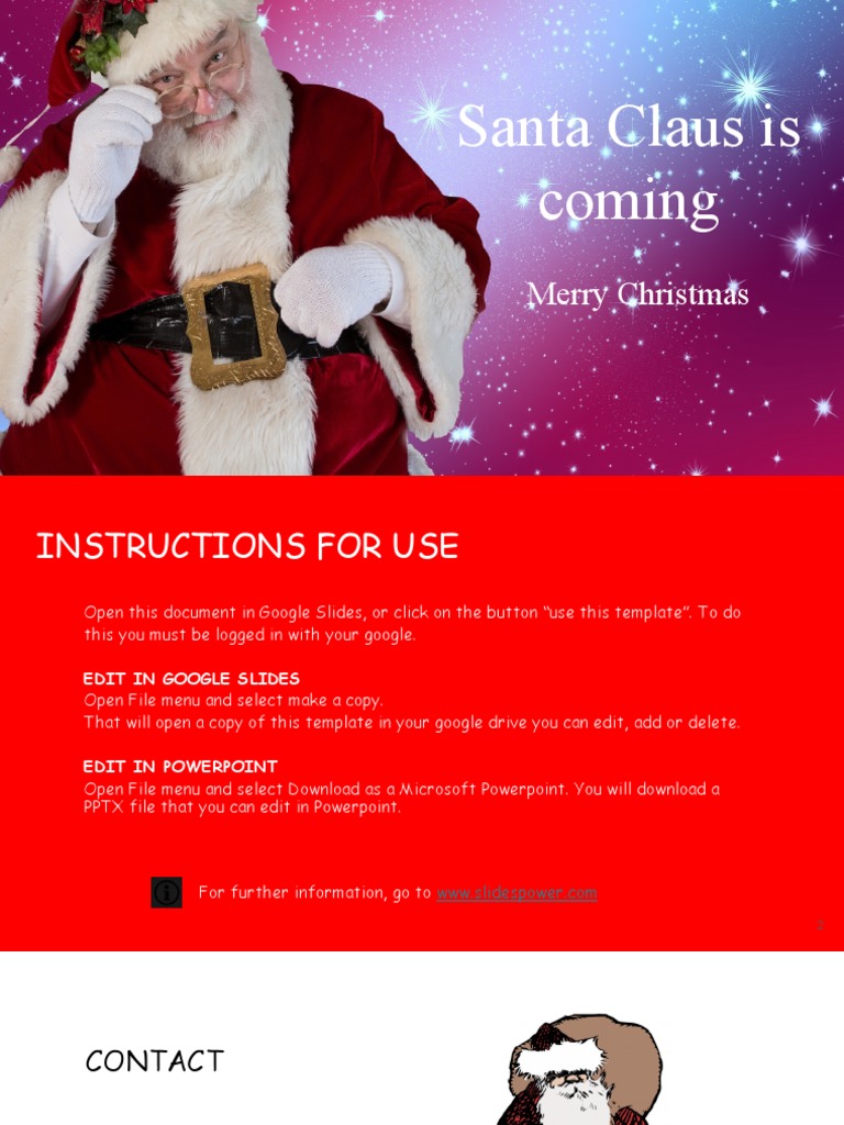 Santa Claus Is Coming Google Slides Theme | PDF | Computing | Software
