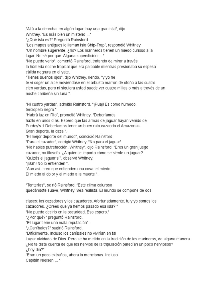 Historia de The Most Dangerous Game | PDF | Sonido