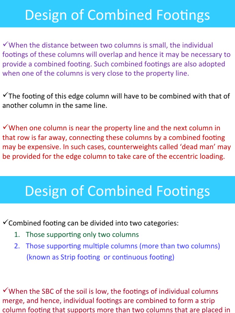 Design of Combined Footings | PDF | Bending | Beam (Structure)