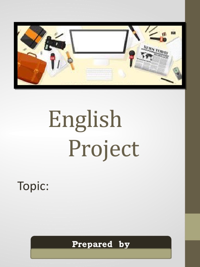 English Project Cover Page (Simple Design) | PDF